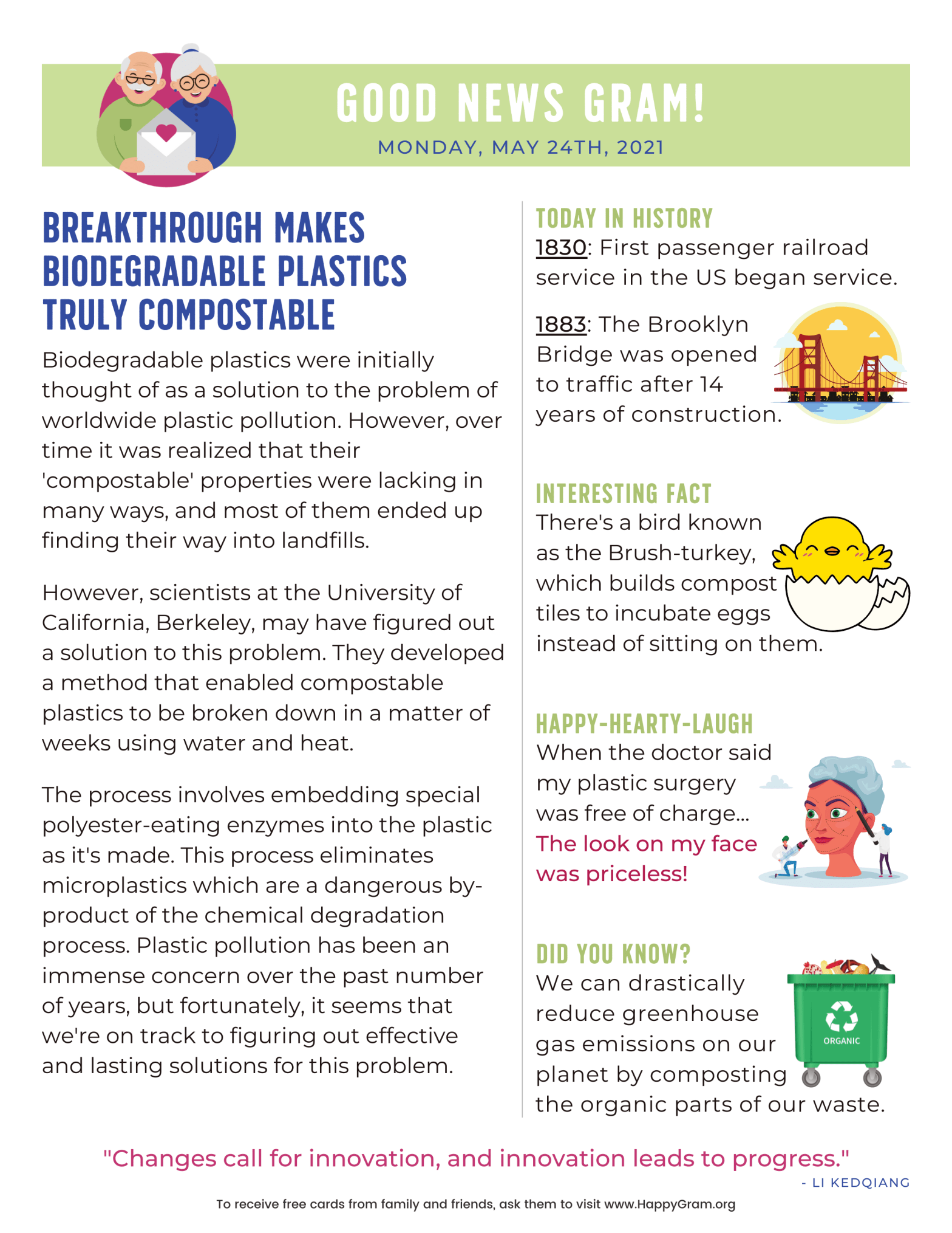 Good News Gram - Daily Positive Newsletter - HappyGram!